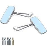 Amazon.com: LKV Motorcycle Oval Mini Mirrors - 8MM 10MM Universal Rear ...