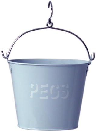 The Contemporary Home Blue Enamel Metal Peg Bucket : Amazon.co.uk: Home ...