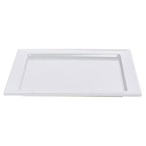 Amazon.com: Square White Melamine Tray - 14"L x 14"W x 1"H : Home & Kitchen