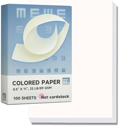 Amazon.com : Natural Cream A5 Printer Paper - 8.3"x 5.83" - 60lb Text ...