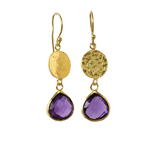 Amazon.com: Veracity Jewelry 18K Gold Plated Gemstone Earrings For ...