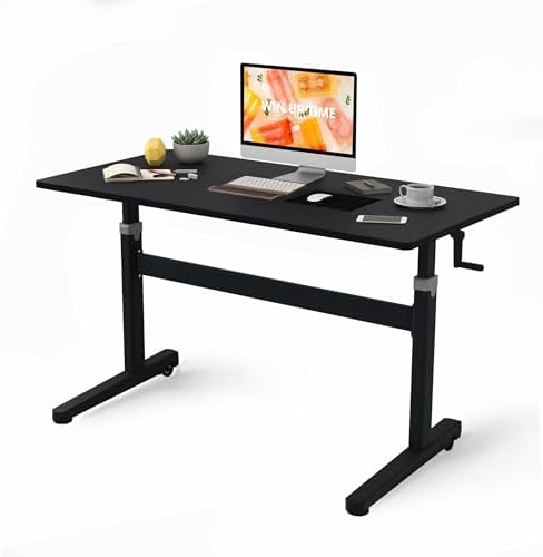 Amazon.com: Win Up Time Manual Standing Desk Height Adjustable ...