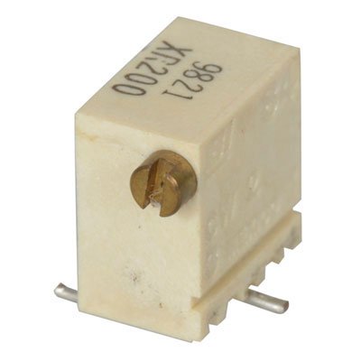 1/4 Inch Square Cermet Potentiometer 20 Ohms 1/4 Watt 10% 12 Turns ...