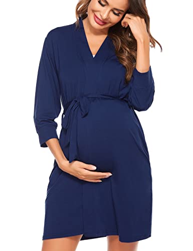Snapklik.com : Womens Maternity Nursing Robe Pregnancy Breastfeeding ...