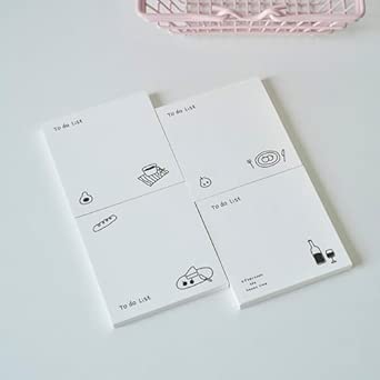 TrioBliss Store Note Pads Set of 4 Original Design Cute Cartoon Memo ...