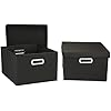 Amazon.com: Household Essentials Fabric Storage Boxes with Lids and ...
