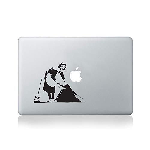 Banksy Cleaning Lady Vinyl Sticker for Macbook (13-inch Macbook and 15 ...