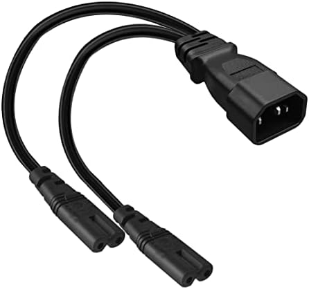 Amazon.com: Toptekits C14 to Dual C7 Y Splitter Power Plug Cord, Single ...