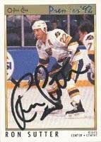 Ron Sutter St. Louis s 1992 Opee Chee Premier Autographed Card. This ...