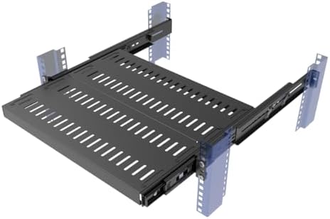 Amazon.com: JINGCHENGMEI 1U Sliding Rack Shelf for 19" Server Rack ...