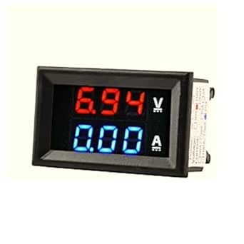 Electronics Crafts Digital Voltmeter 0-100V and Ammeter 10A Dual Led ...