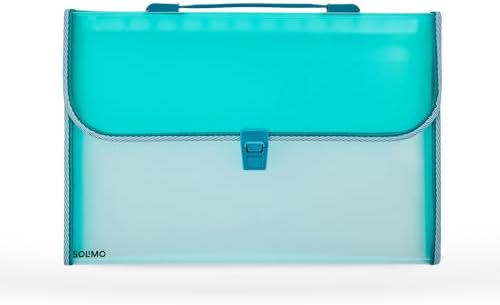 Amazon Brand - Solimo Semi Transparent Expanding File Folder with 13 ...