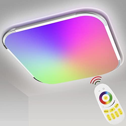 Houhai RGB Ceiling Light with Remote Control, 48W 3000K-6500K Dimmable ...