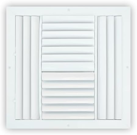 Aluminum 14 x 14 Inch 4-Way Adjustable Air Vent Cover & Deflector for ...
