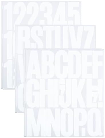 3 Inch Sticky Vinyl Letter Number Stickers, 6 Sheets Stick On Large ...