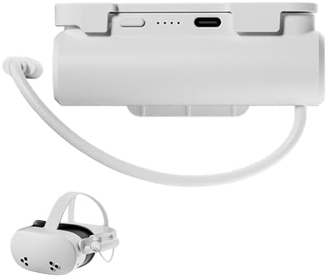 Oplaadbare 5000 mAh accupack, compatibel met Meta/Oculus Quest 2/3S/3 ...