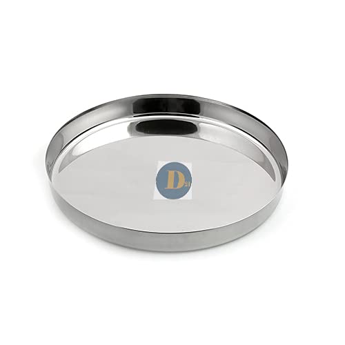 Buy Stainless Steel Thali / Kumcha / Dinner Plate - 10 INCH - 2 Unit ...