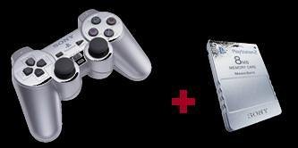 PlayStation 2 Peripheral Double Pack silver (MemoryCard 2 + DualShock ...