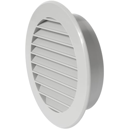 4” Inch / 100 mm Plastic Vent Cover Gray – Round Soffit Vent – Exhaust ...