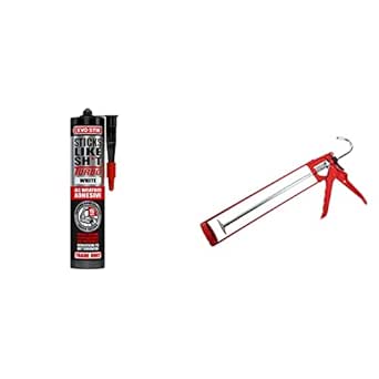 EVO-STIK Sticks Like Sh*t Turbo Adhesive, White, 290ml & ProDec MG11ES ...