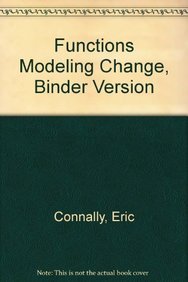 Functions Modeling Change 3rd Edition Binder Ready Version with Binder ...