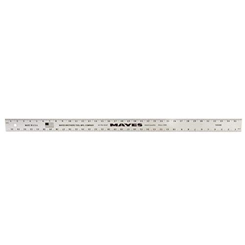 Snapklik.com : Mayes 10208 36 Inch Straight Edge Aluminum Ruler, Heavy ...