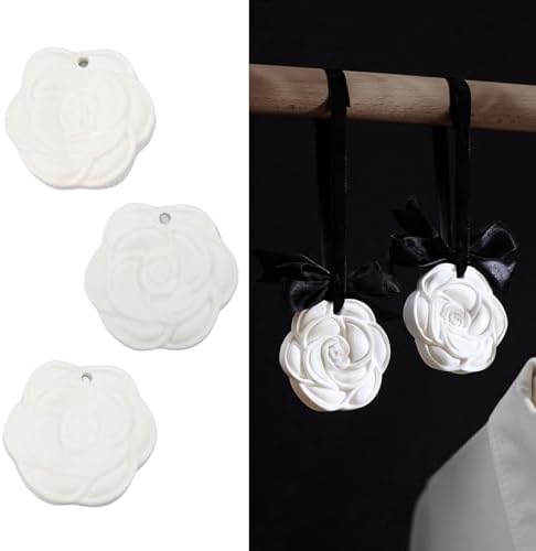 Amazon.com: Exquisite White Camellia Carved Aromatherapy Wax Tablets ...