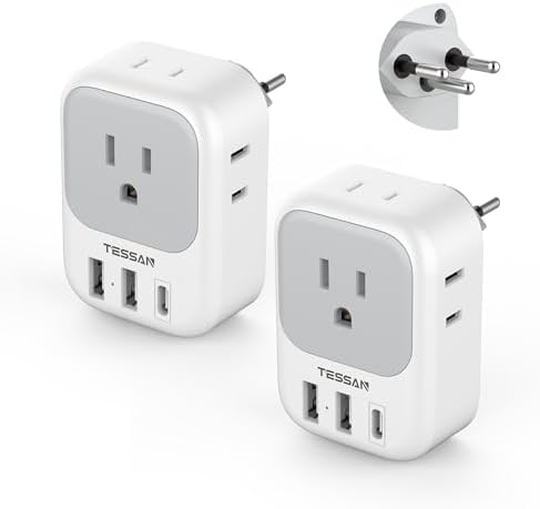 Amazon.com: 2 Pack Switzerland Travel Plug Adapter, Swiss Outlet ...