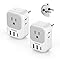 Amazon.com: TESSAN Brazil Plug Adapter 2 Pack, 7 in 1 US to Brazil ...