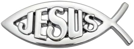 Amazon.com: MISSLATE 1 Pcs Jesus Fish Emblem Jesus Fish Badge Christian ...