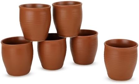Amazon.com | ADHAATA Ceramic Kulhar Kulhad Cups Traditional Indian Tea ...