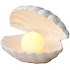 Lam-lord Shell Lamp, Shell Pearl Light Ceramic Clamshell Night Light ...