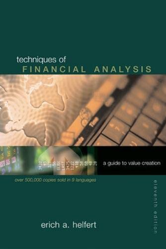 Buy Techniques of Financial Analysis: A Guide to Value Creation (IRWIN ...