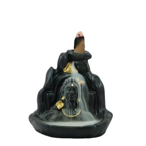 Atmaling Adiyogi Backflow Incense Burner Lord Shiva Waterfall Smoke ...