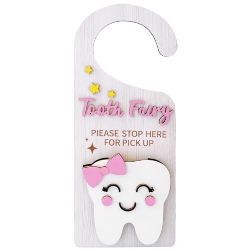 Amazon.com : AnzAga Wooden Tooth Fairy Door Hanger Tooth Fairy Box ...
