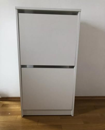Ikea BISSA Zapatero con 2 compartimentos blanco (49 x 28 x 93 cm ...