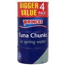 Amazon.com: Princes Tuna Chunks In Spring Water 4 X 185G : Grocery ...