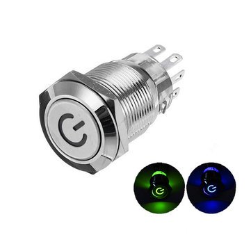 Generic Dc 12V 19Mm 9 Pin Latching Switch Multi Color Change Color Led ...