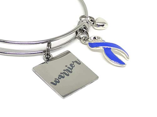 Amazon.com: Periwinkle Awareness Ribbon Bracelet : Cancer Warrior ...