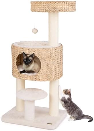 Amazon.com : PETSITE 41 inch Modern Cat Tree for Indoor Cats, Multi ...