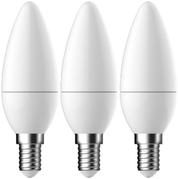 Energetic Candle Frosted LED Light Bulb, E14, 5.8W, 470 Lumens, Warm ...