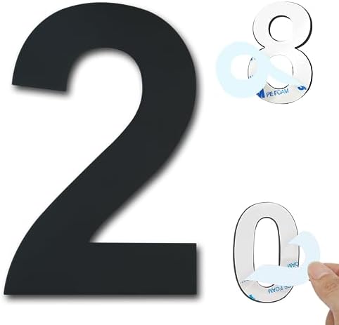 Ywonoby House Numbers - 3 Inch Self Adhesive Metal Stainless Steel Door ...