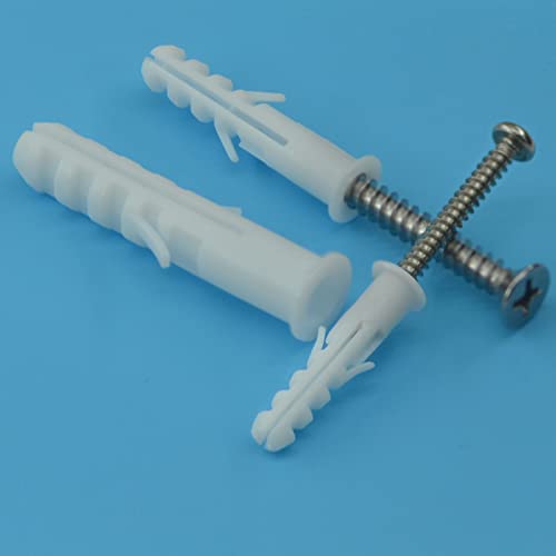 300 PCS White Wall Plugs, Expansion Nail Plugs, Plastic Screw Plugs ...