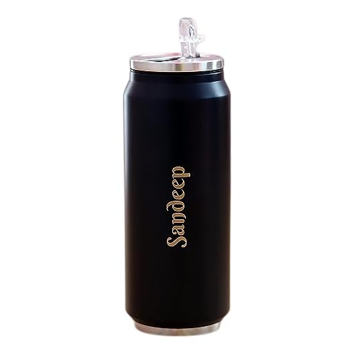 Personalized Designer Cane Shape Sipper Bottle with Straw 500ml ...