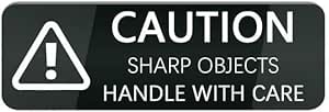Amazon.com: Acrylic Plastic Sign Acrylic Sign Caution Sharp Objects ...