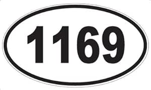 Amazon.com - Number 1169 Oval Sticker