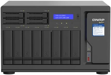 QNAP TVS-h1288X-W1250-16G 12 Bay NAS – Intel Xeon W-1250 CPU, 16GB DDR4 ...