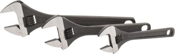 Paramount 3 Piece Set Black Oxide Metric/SAE Adjustable Wrenches: 6", 8 ...