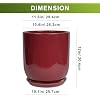 Amazon.com : SUNPOTFOR Ceramic Pots for Plants - 12 Inch Plant Pot ...