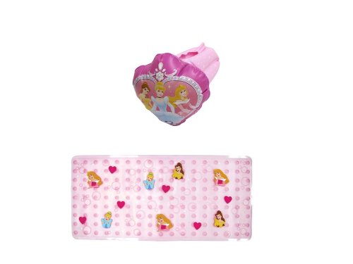 Amazon.com: Disney Princess Dimensional Bath Mat and Inflatable Safety ...